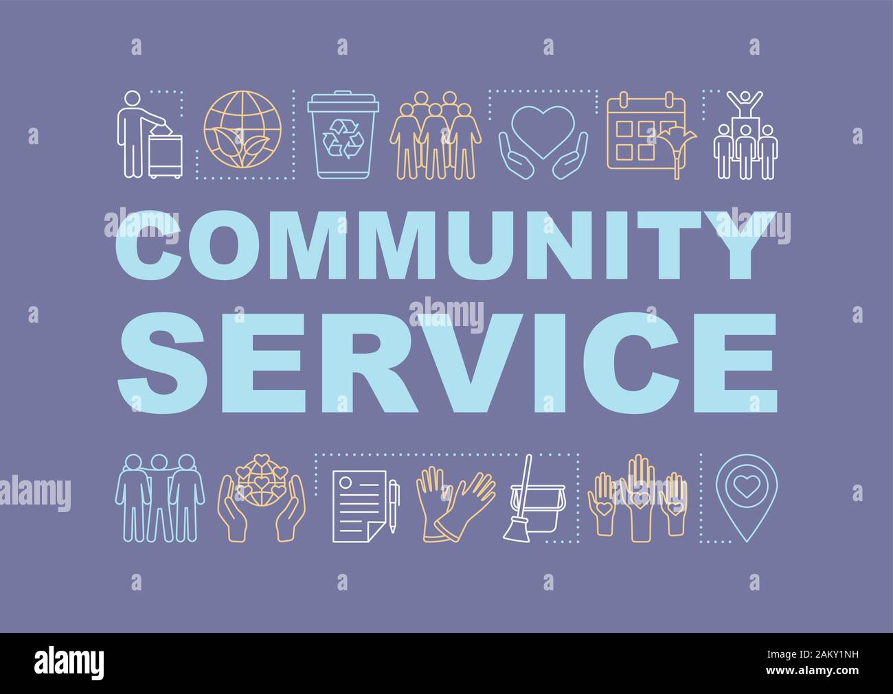 Community service word concepts banner. Volunteering. NGO. Nonprofit ...