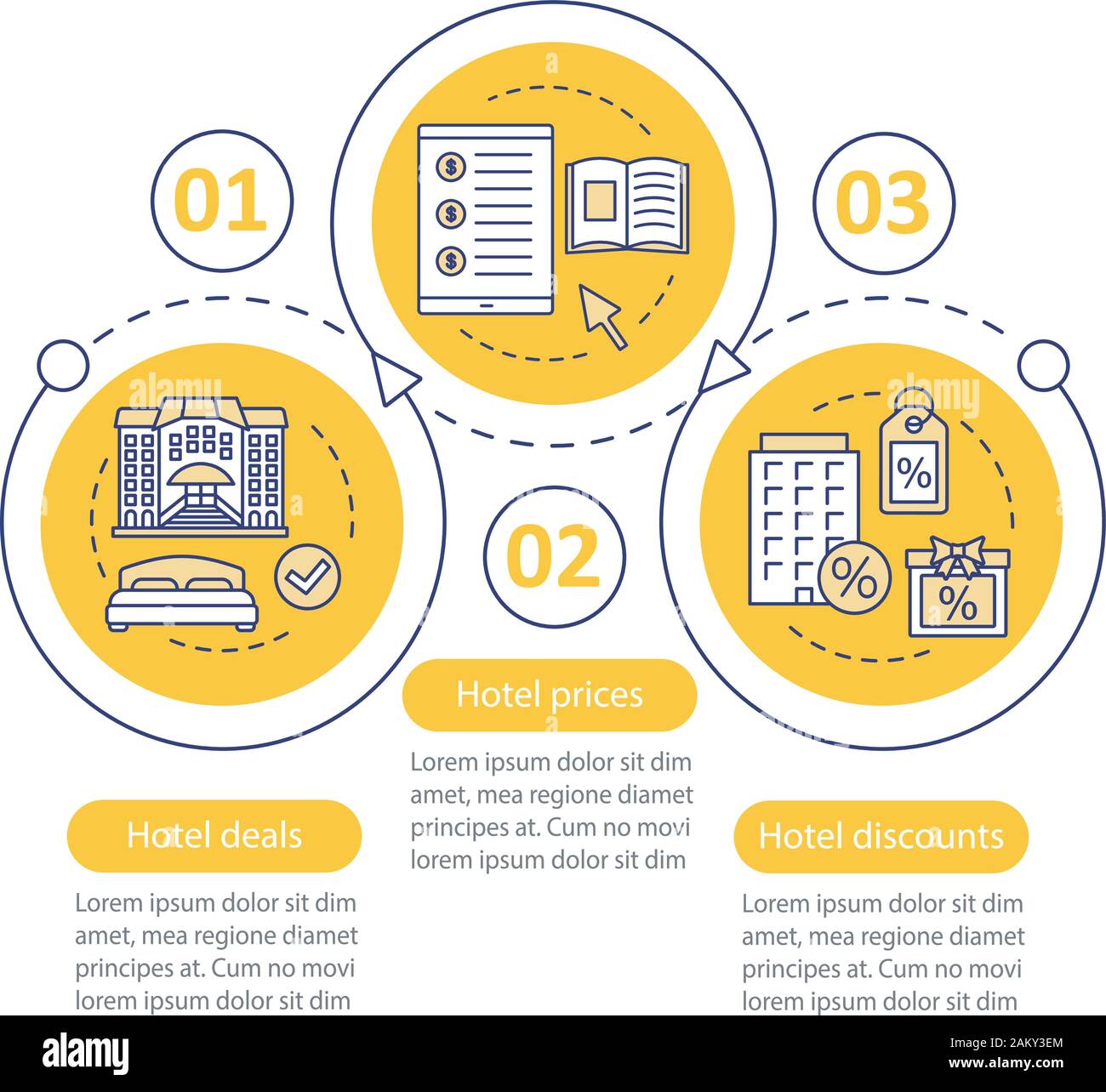 Hotel online booking vector infographic template. Business presentation ...