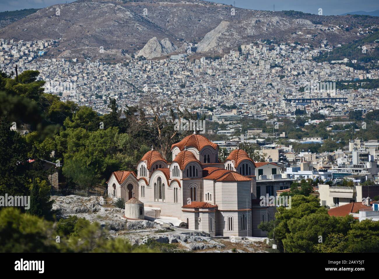 Athens: panoramic view from the Acropolis. Greece Stock Photo - Alamy