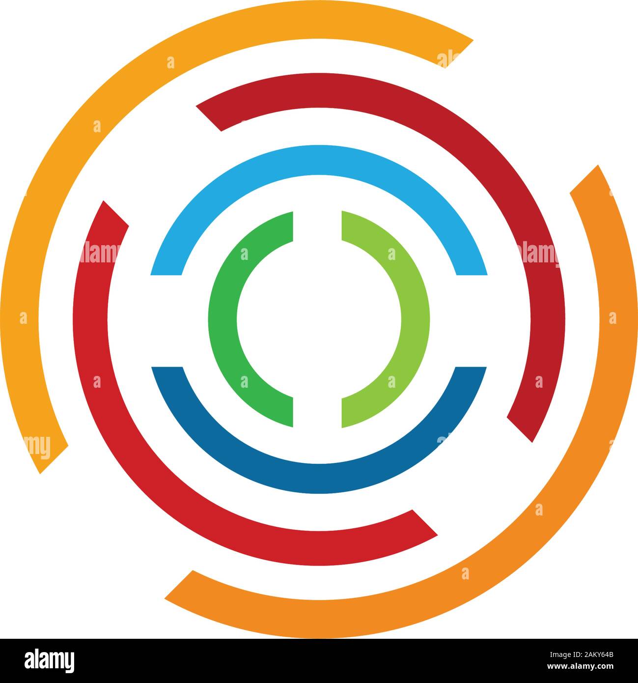 C circle Letter Logo Template vector icon design Stock Vector Image ...