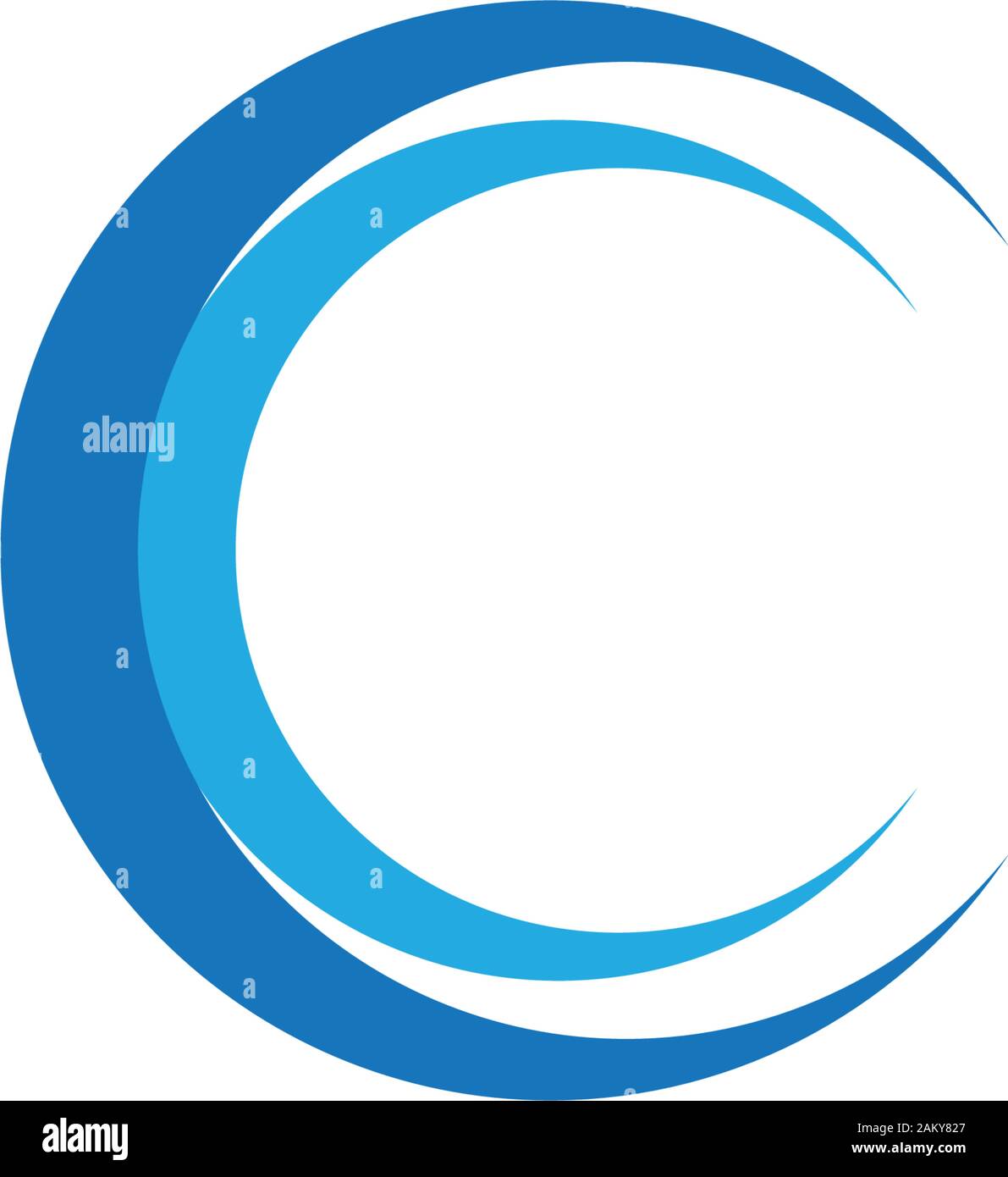 C circle Letter Logo Template vector icon design Stock Vector Image ...