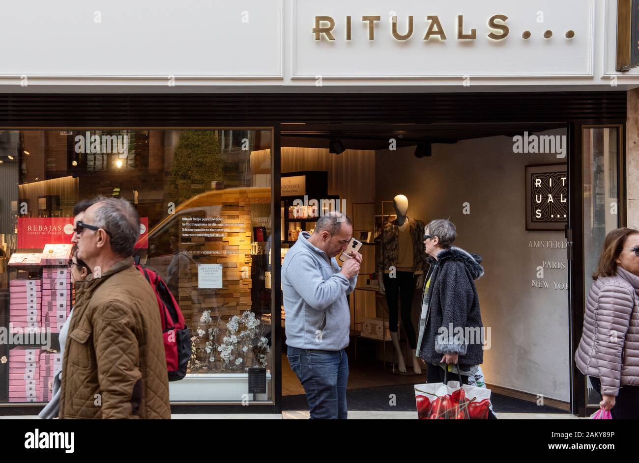 Cosmetics brand from Netherlands, Rituals, store seen in Spain Stock ...