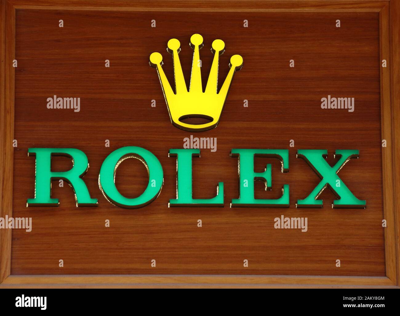 Rolex logo in Main Street - the one kilometre strip of shopping - in ...