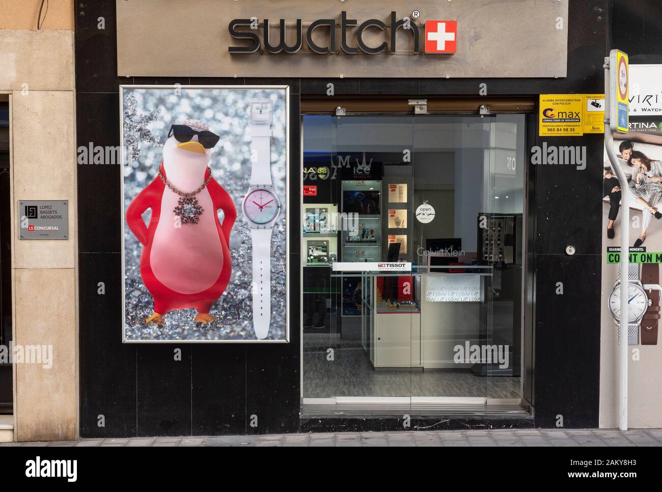 Swiss multinational watchmaker Swatch brand store is seen in Spain ...
