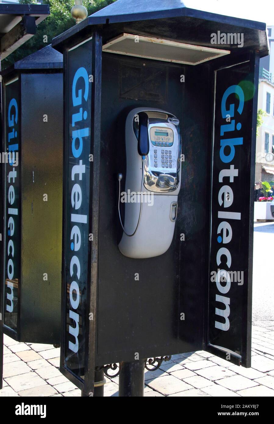 GibTelecom phone box in Casemates Square at the end of Main Street ...