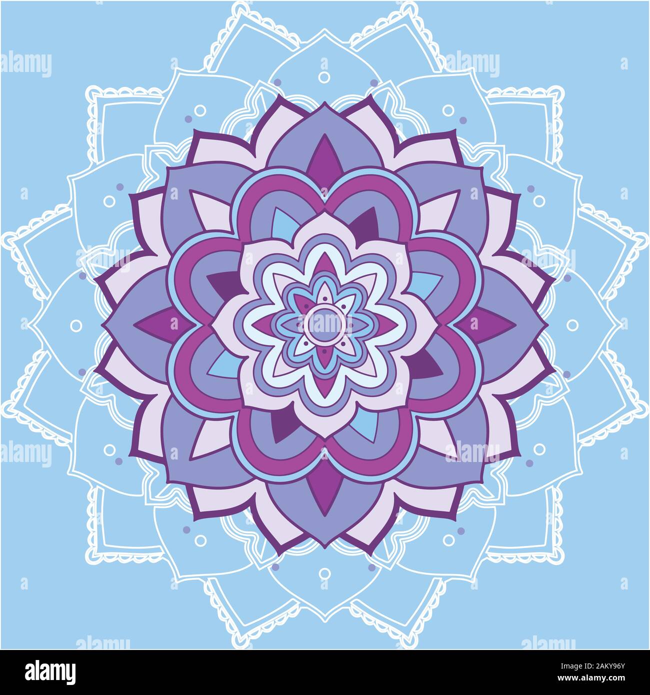 Mandala patterns on blue background illustration Stock Vector Image ...