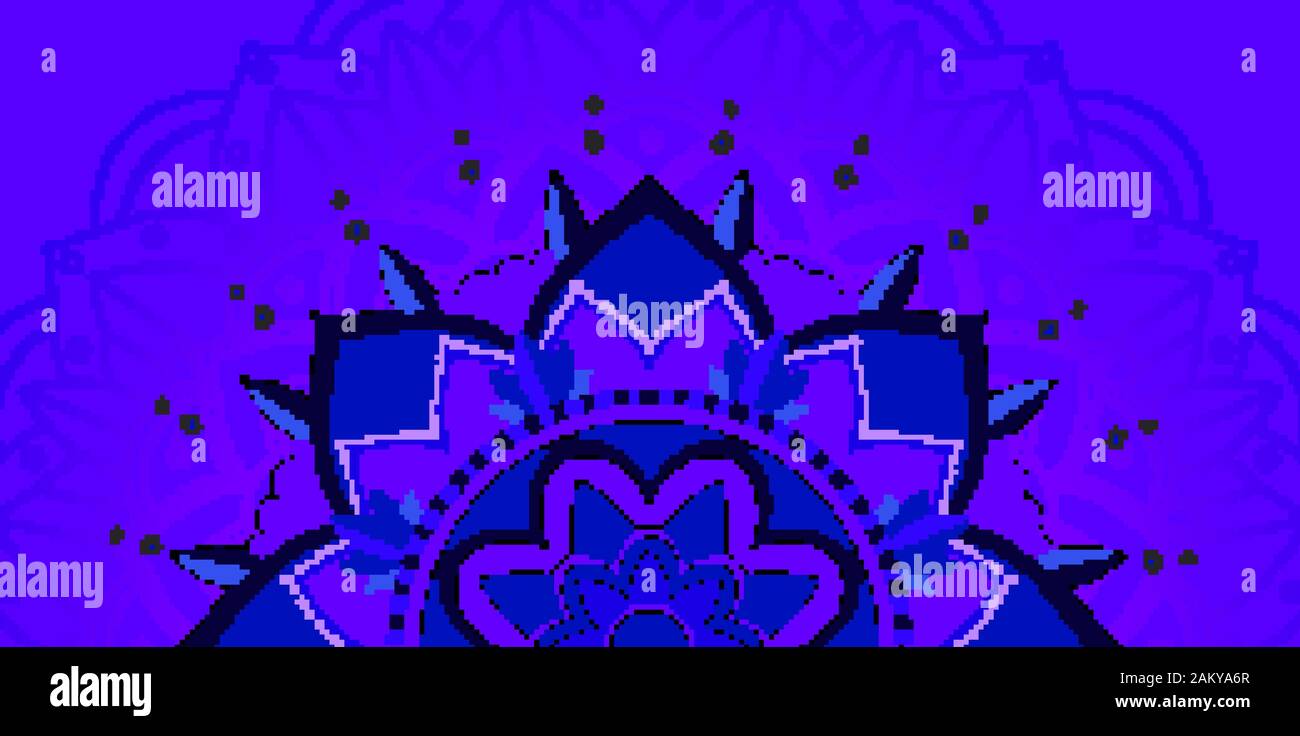 Mandala patterns on blue background illustration Stock Vector Image ...