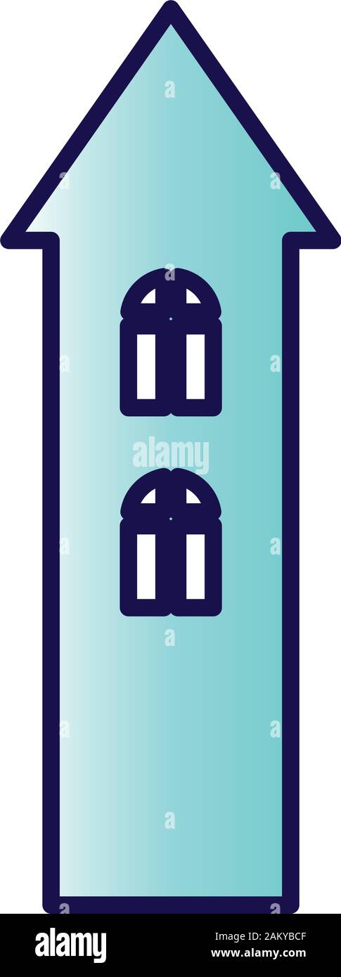 tower construction architecture facade gradient design vector ...