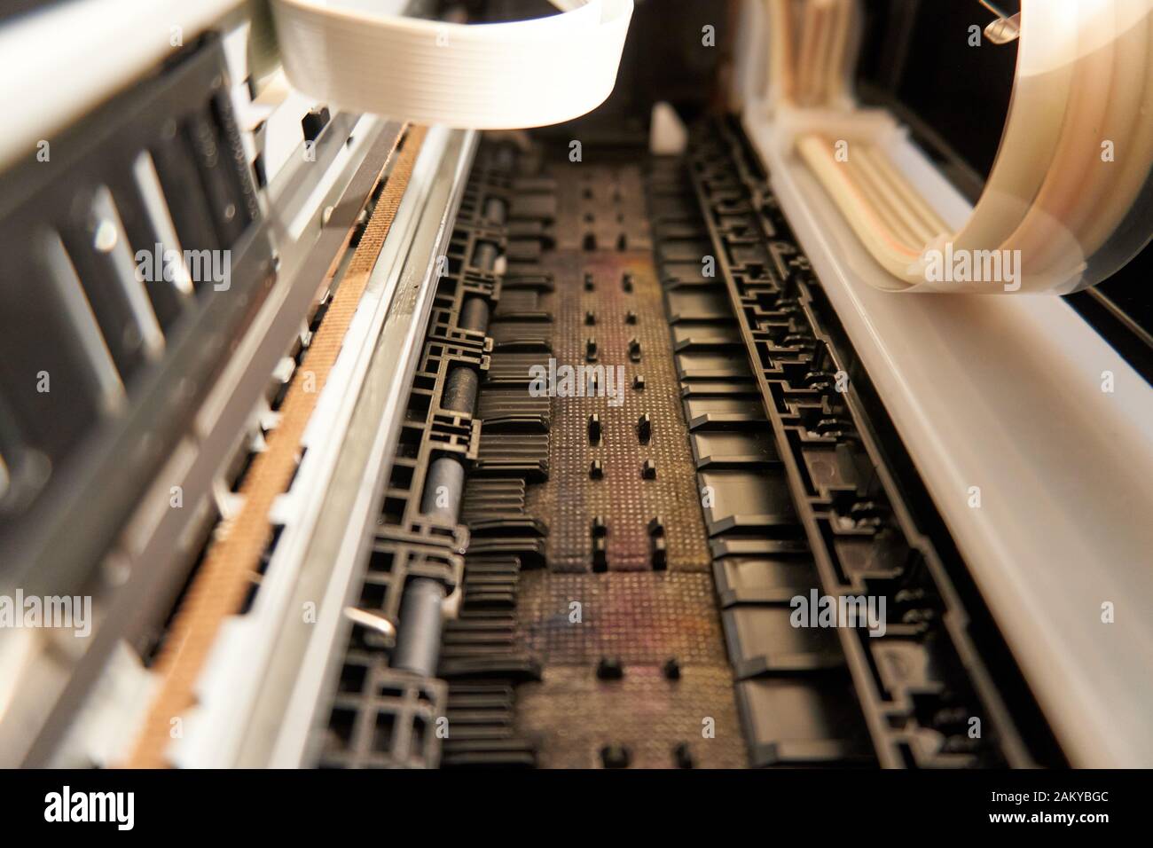 Inside a printer's rail Stock Photo - Alamy