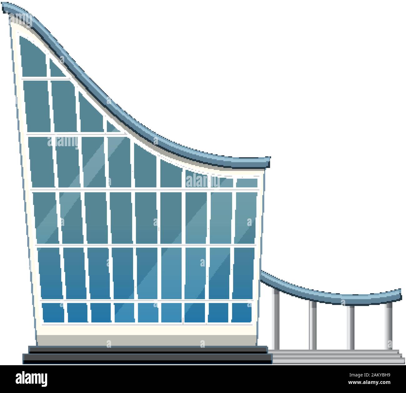 Isolated picture of modern building illustration Stock Vector Image ...
