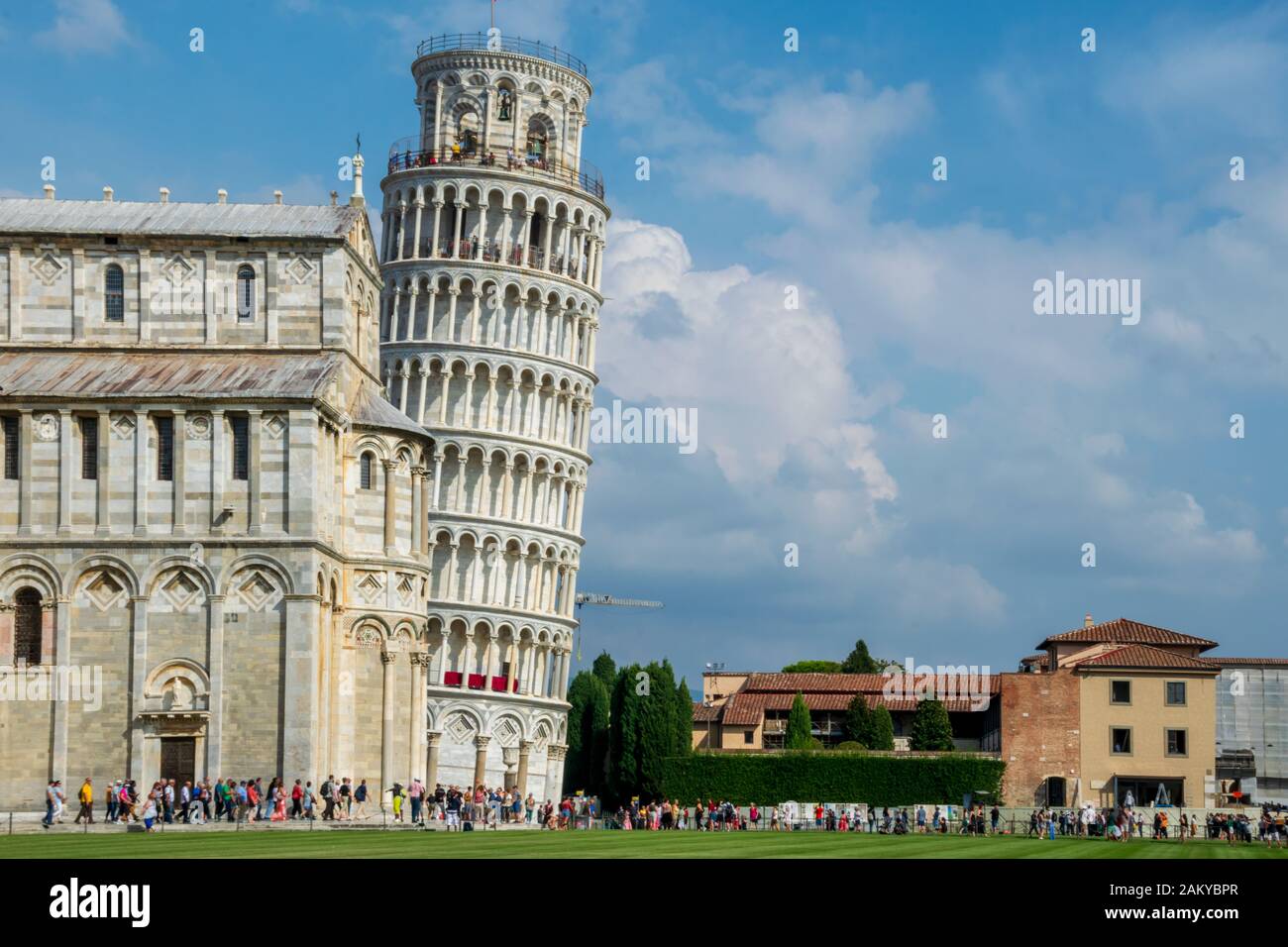 The Leaning Tower of Pisa, Piazza del Duomo, Tuscany, Italy Stock Photo ...