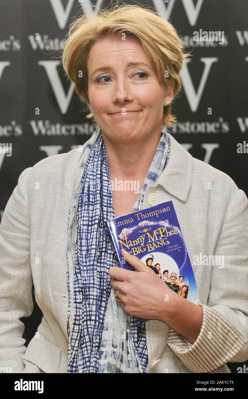 Emma Thompson, Book Signing, Waterstones, Piccadilly, London. UK Stock ...