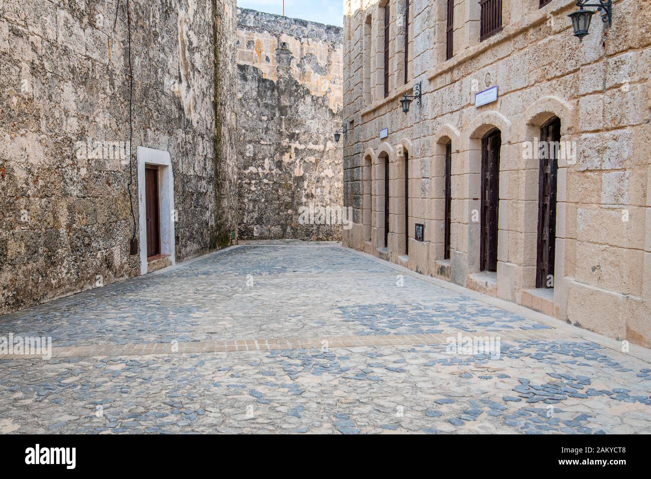 A stone laid path inside of Morro Castle , Havana, Cuba Stock Photo - Alamy