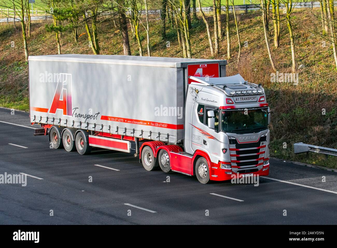 A1 Transport; Haulage delivery trucks, lorry, transportation, truck, cargo carrier, Scania ...