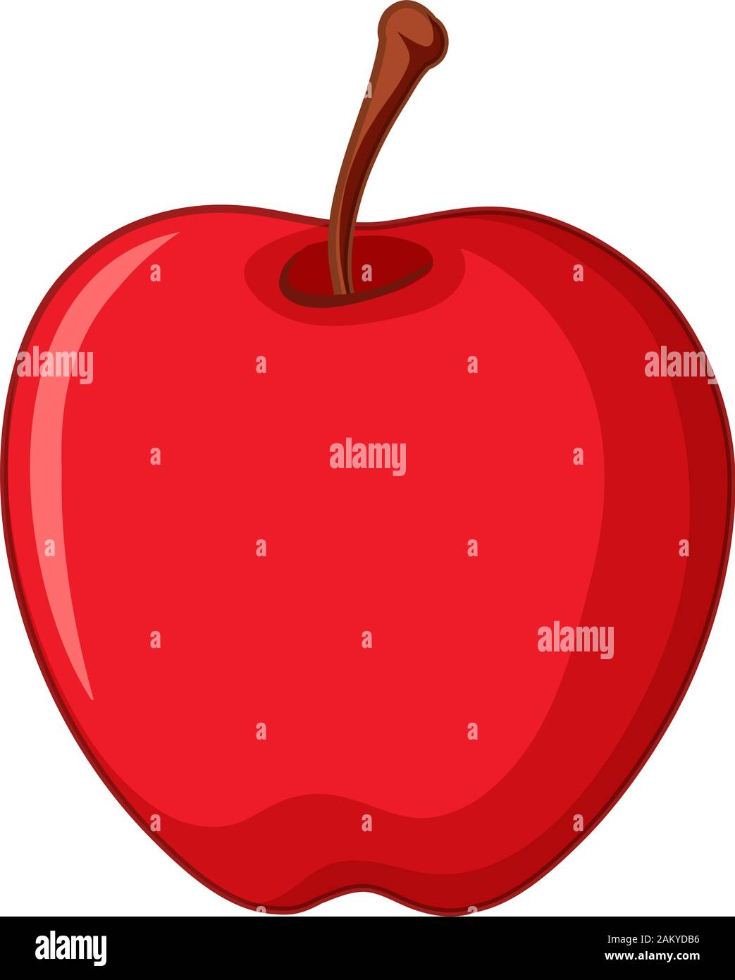 Red apple on white background illustration Stock Vector Image & Art - Alamy