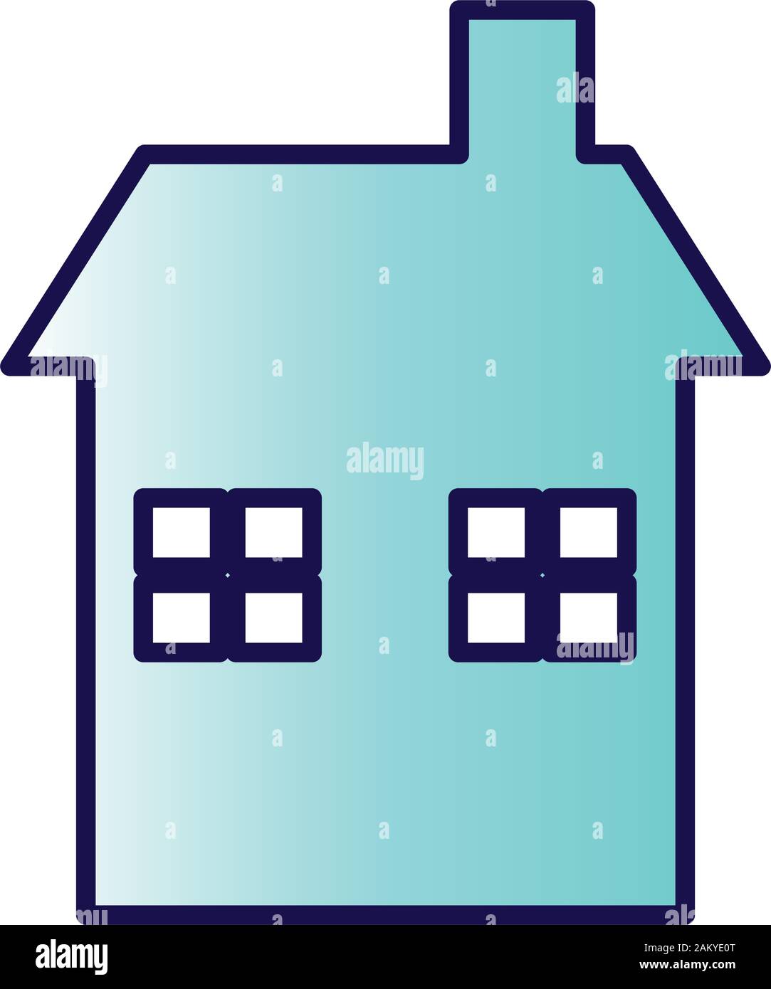 house real estate architecture gradient design vector illustration ...