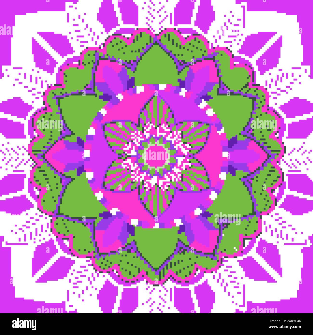 Mandala patterns on pink background illustration Stock Vector Image ...