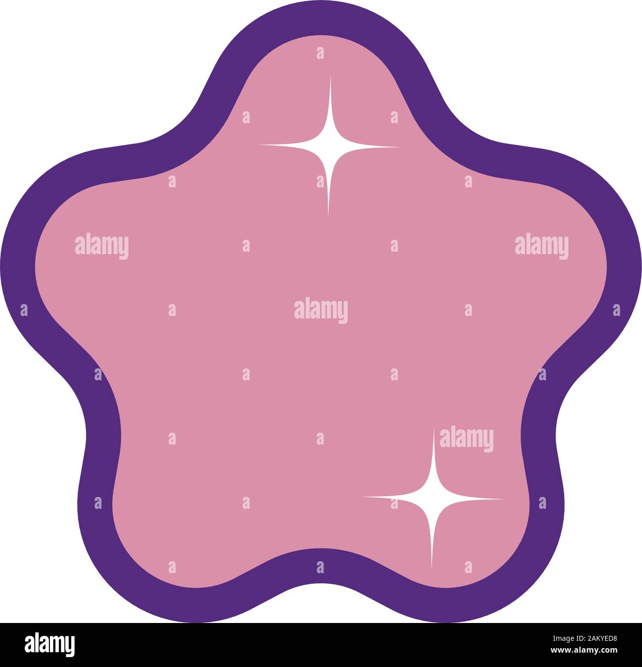pink star bright decoration fantasy icon vector illustration Stock ...
