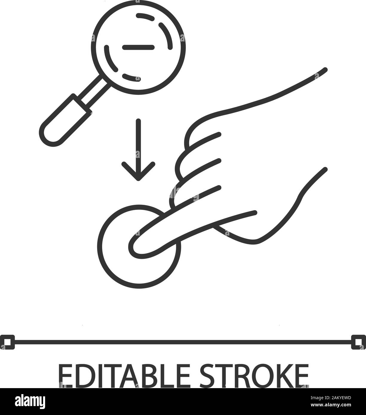 Zoom out vertical gesture linear icon. Touchscreen gesturing. Human ...