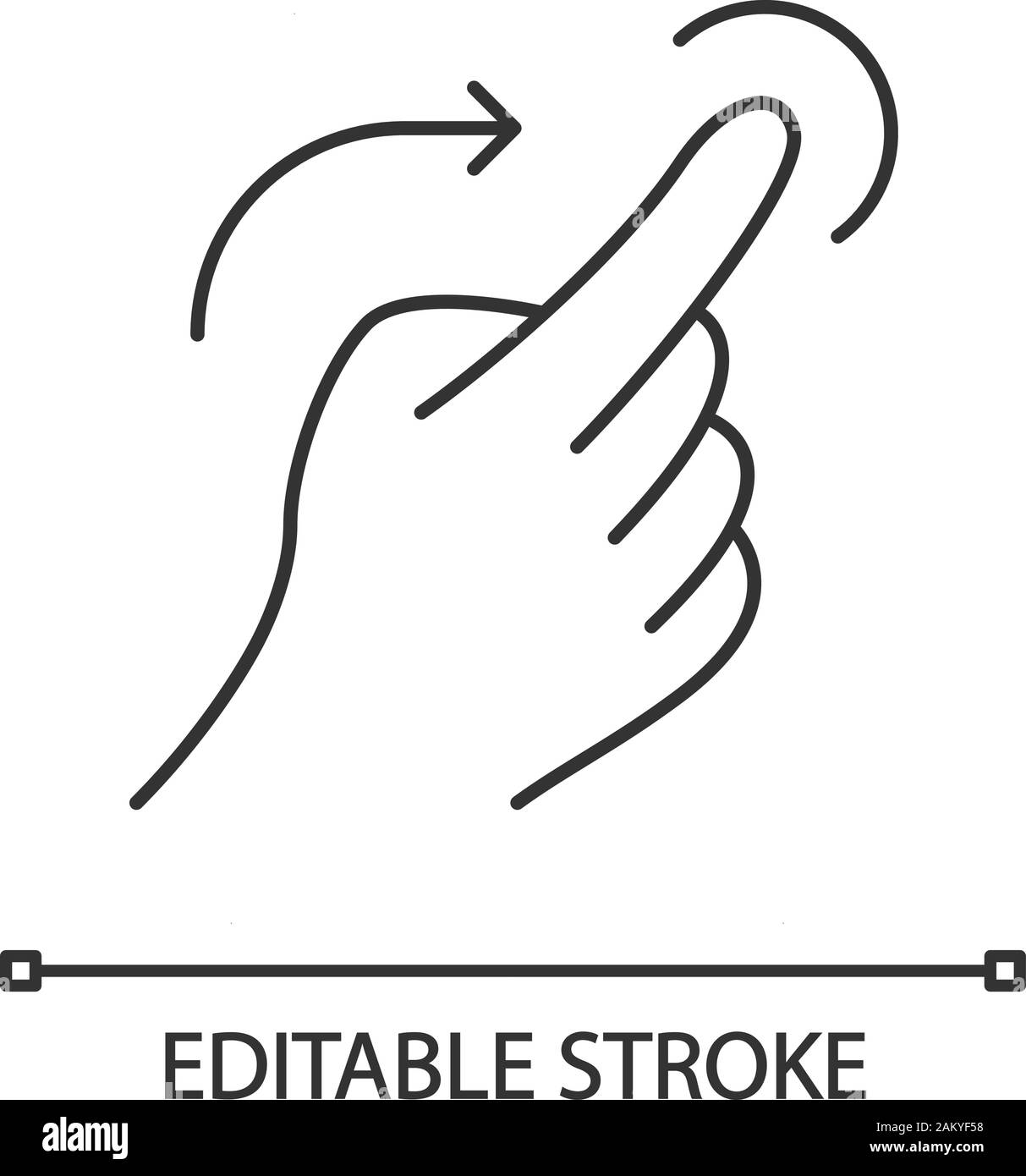 Flick right gesture hi-res stock photography and images - Alamy