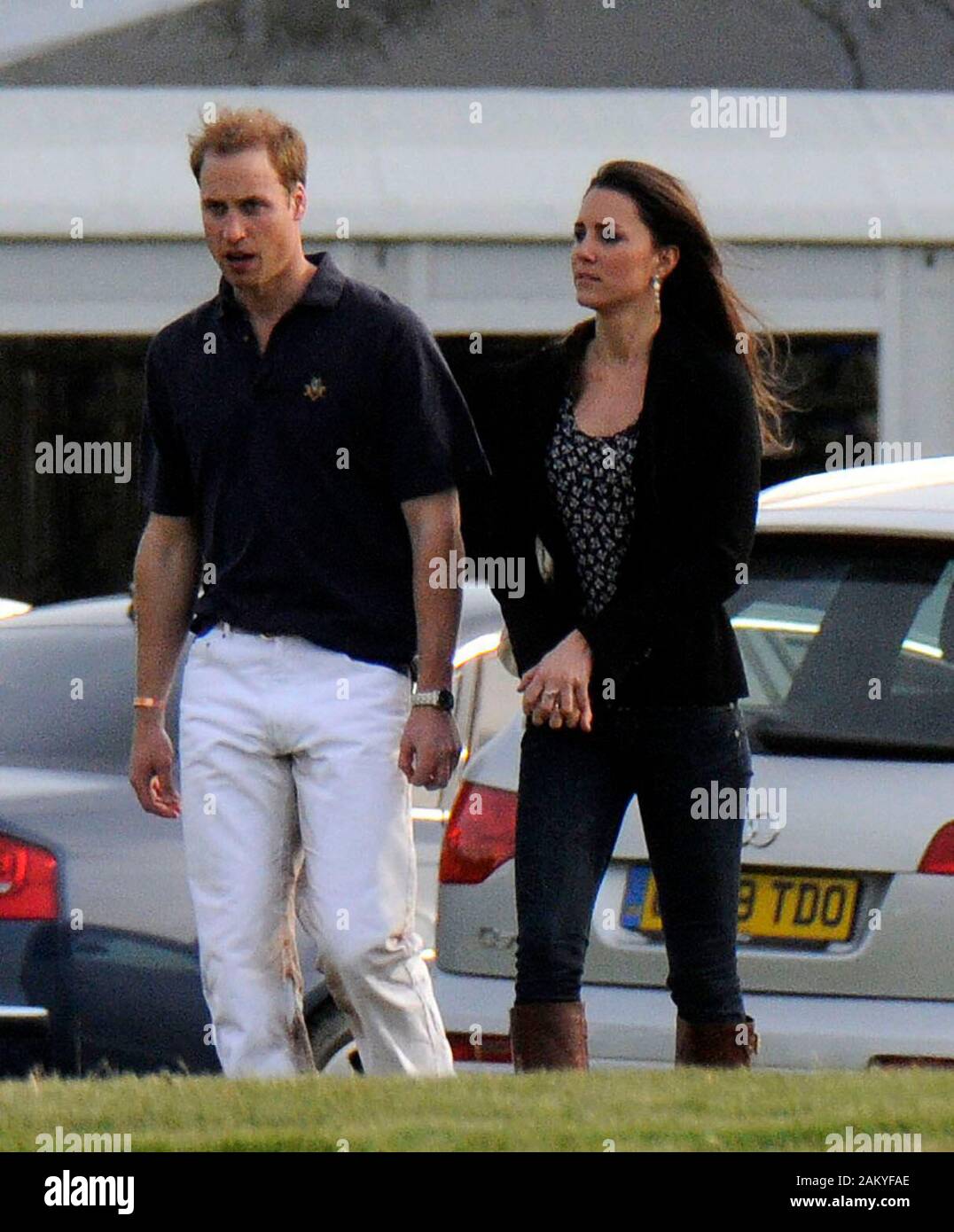 Prince William with kate Middleton at the Cowarth park Polo tournament ...