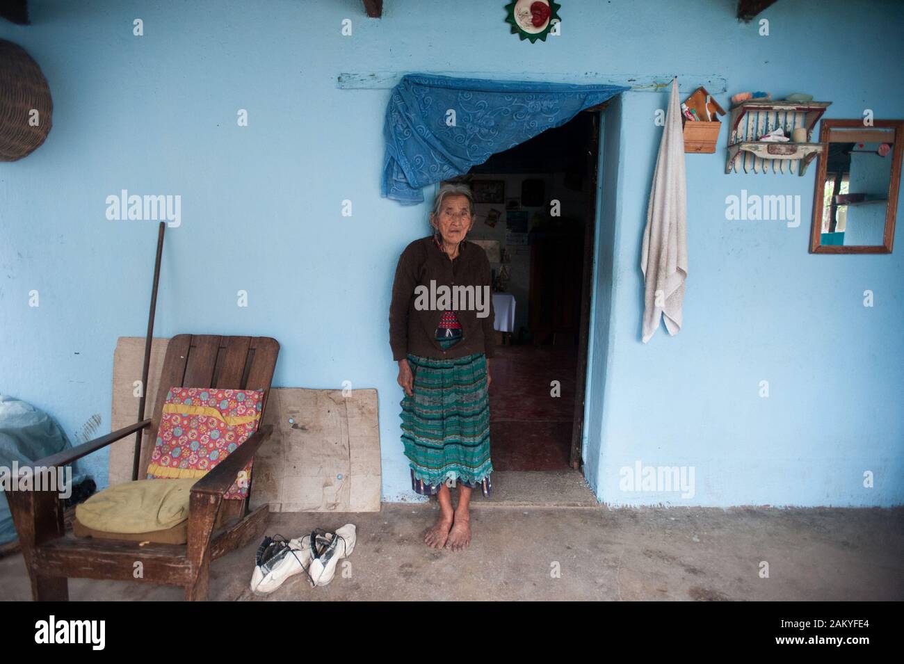 A maya indigenous woman in San Jorge La Laguna, Solola, Guatemala Stock ...