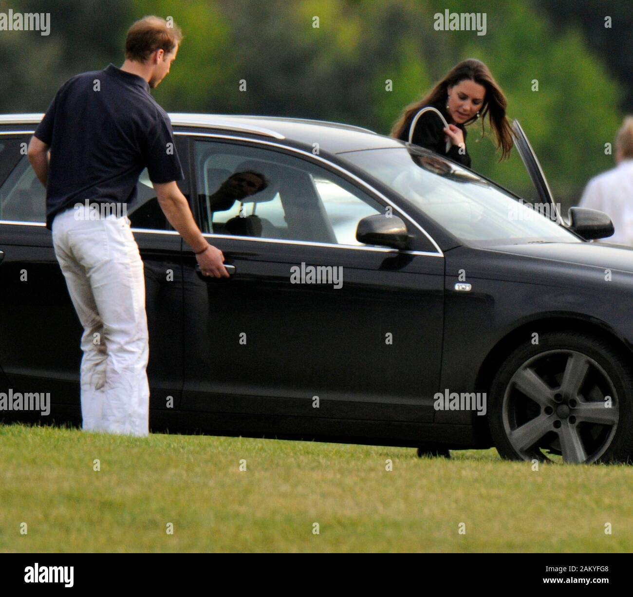 Prince William with kate Middleton at the Cowarth park Polo tournament ...