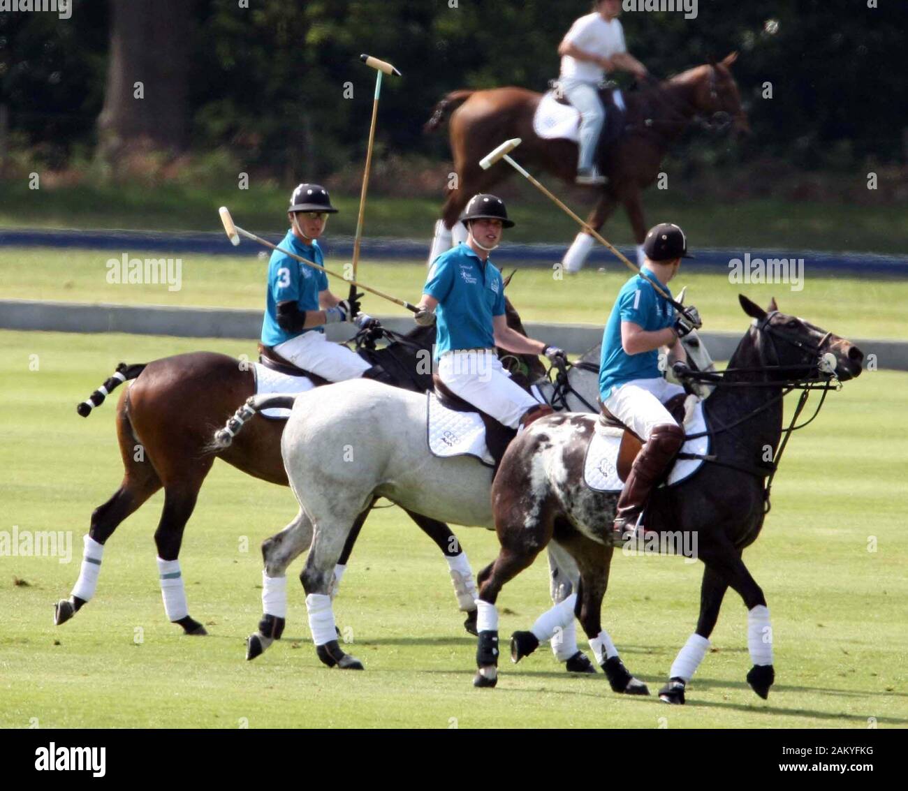 Prince William with kate Middleton at the Cowarth park Polo tournament ...