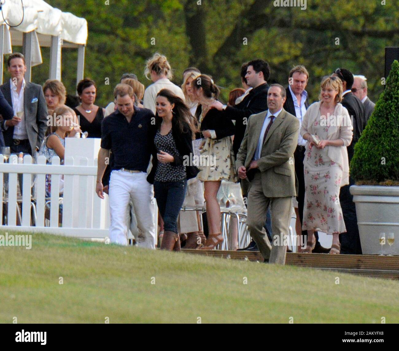 Prince William with kate Middleton at the Cowarth park Polo tournament ...