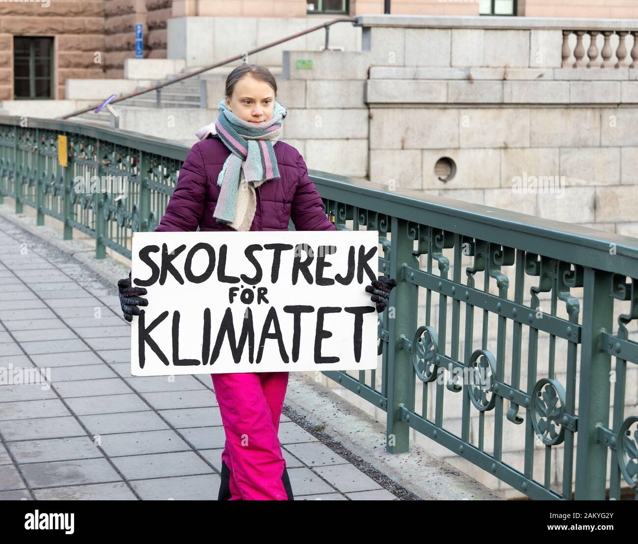 Stockholm, Sweden. 10 January, 2020. 17-year-old Swedish climate ...