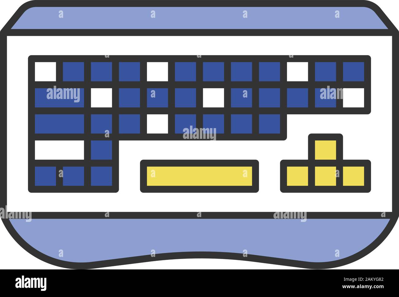 Gaming keyboard color icon. Esports equipment. Ergonomic computer ...