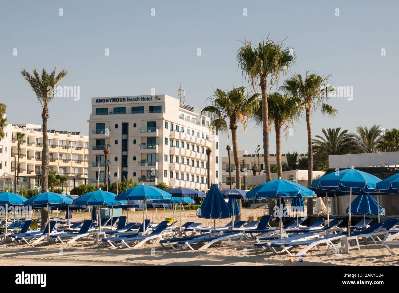 AYA NAPA, CYPRUS - JUNE 08, 2018: Sandy Bay Beach, Ayia Napa Stock ...