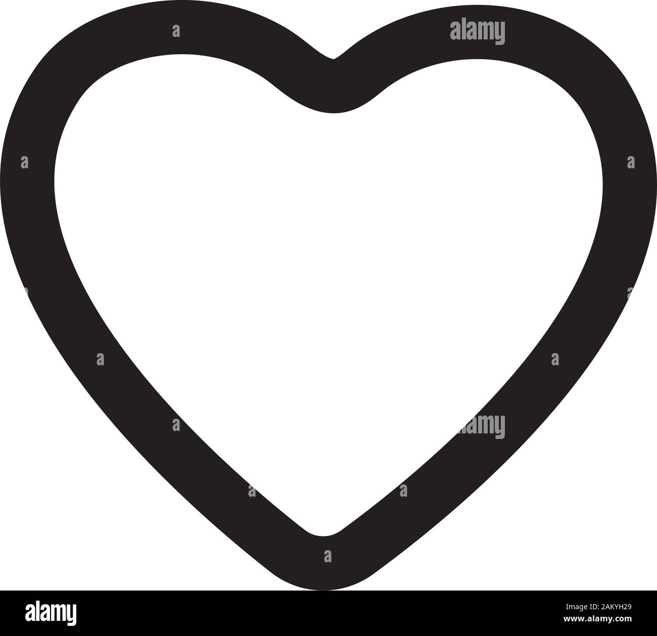 happy valentines day heart love passion vector illustration thick line ...
