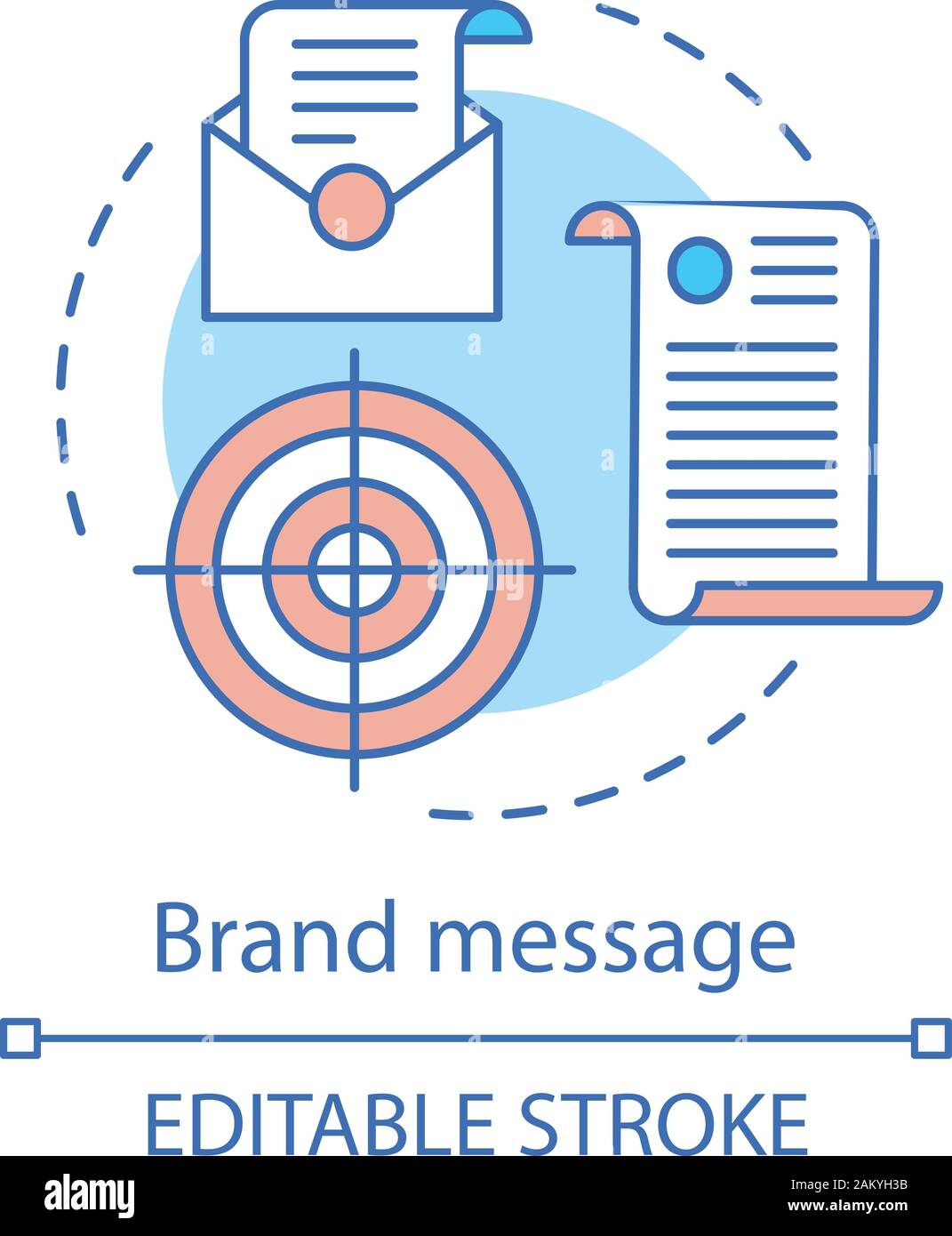 Brand message concept icon. Branding idea thin line illustration ...