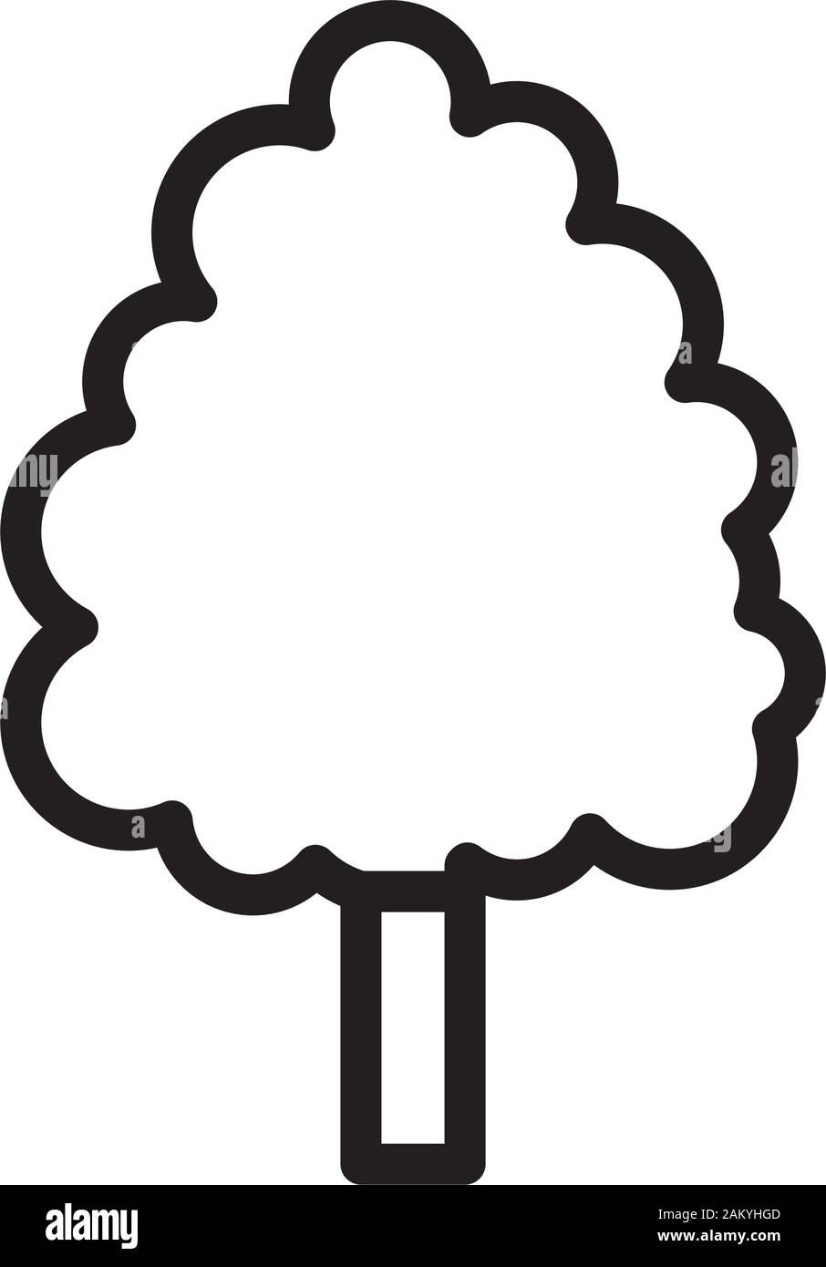 tree forest botanical icon on white background vector illustration ...