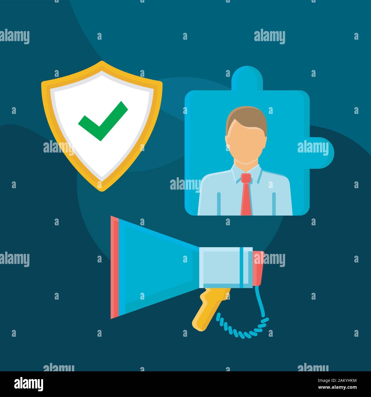 Marketing flat concept vector icon. Action of support idea cartoon ...