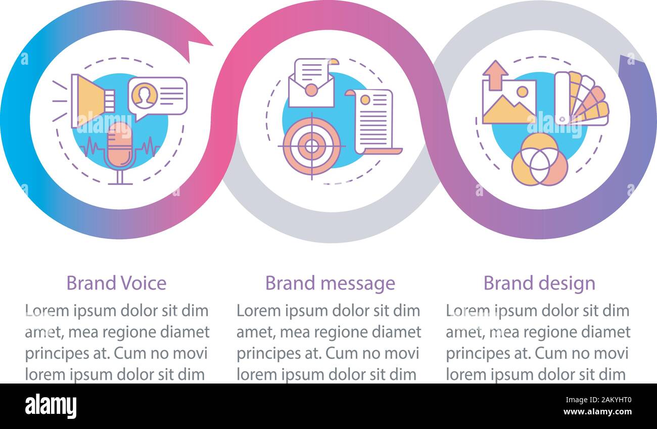 Branding elements vector infographic template. Brand design. Business ...