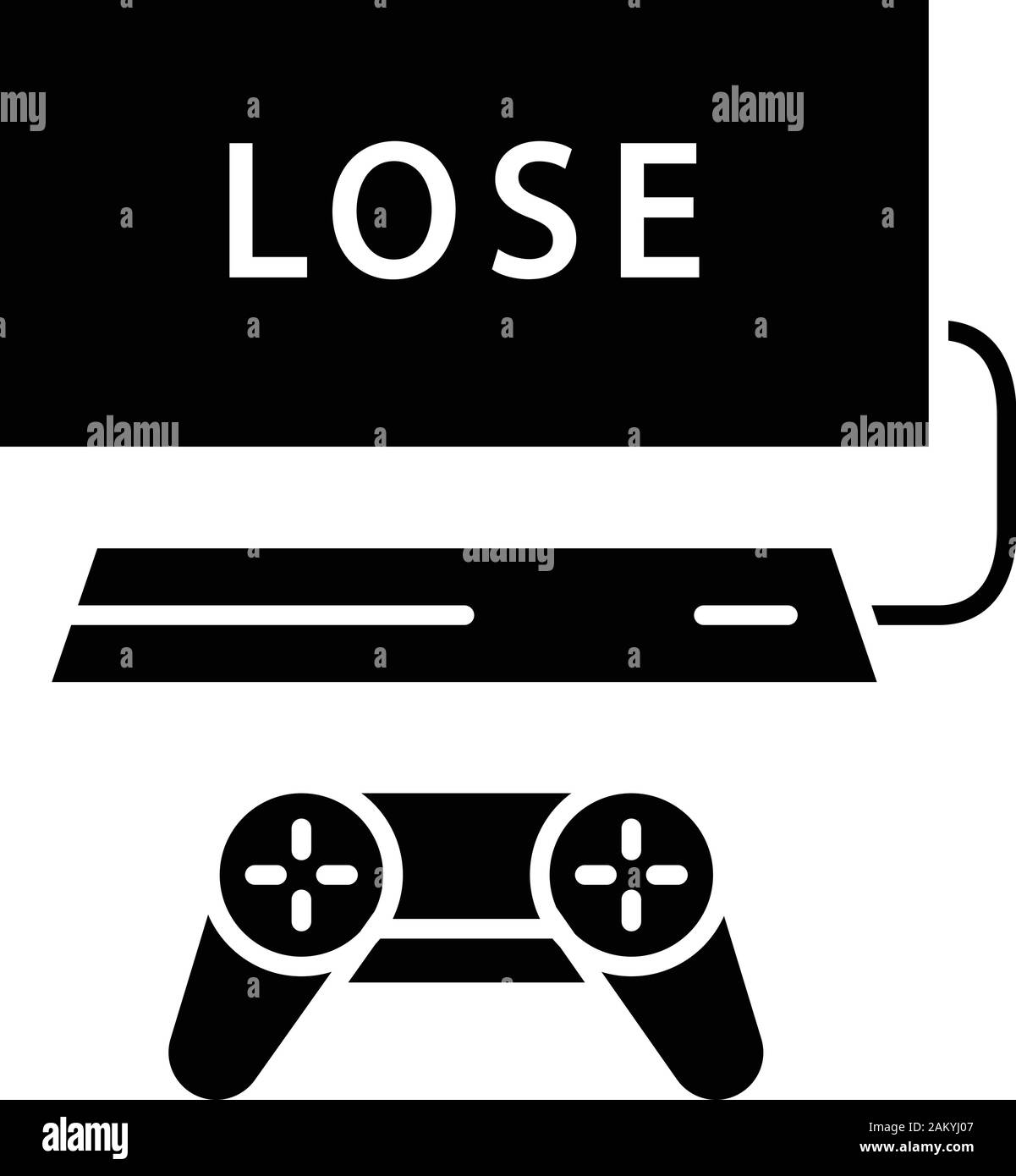 Videogame control silhouette icon game Cut Out Stock Images & Pictures ...