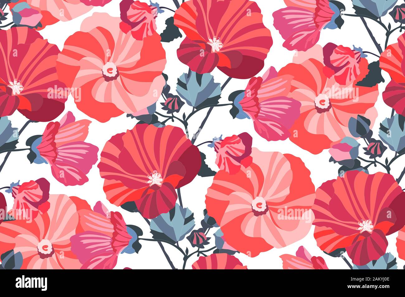 Indian mallow flower Stock Vector Images - Alamy