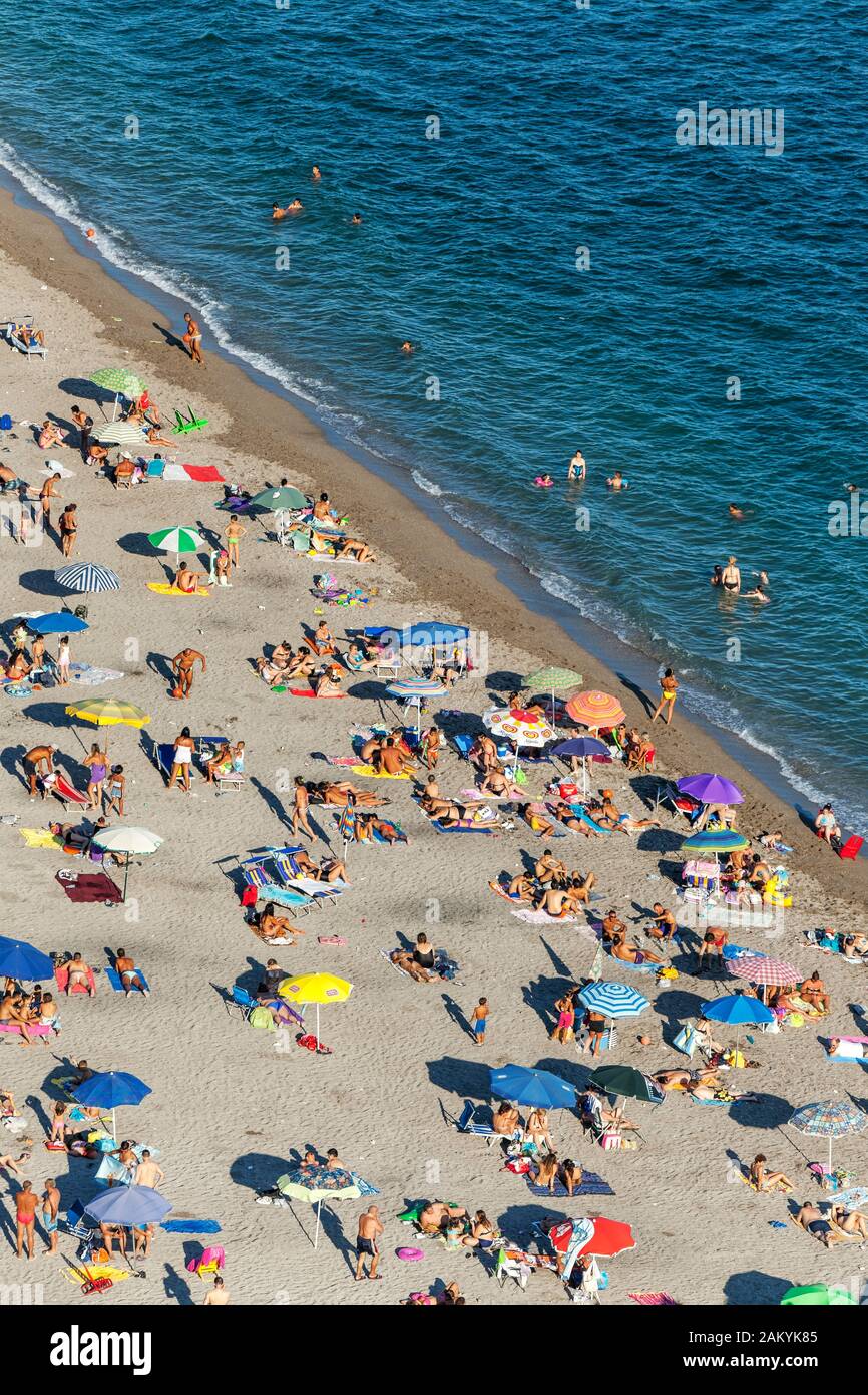 Aerial view of the beach of salerno hi-res stock photography and images ...