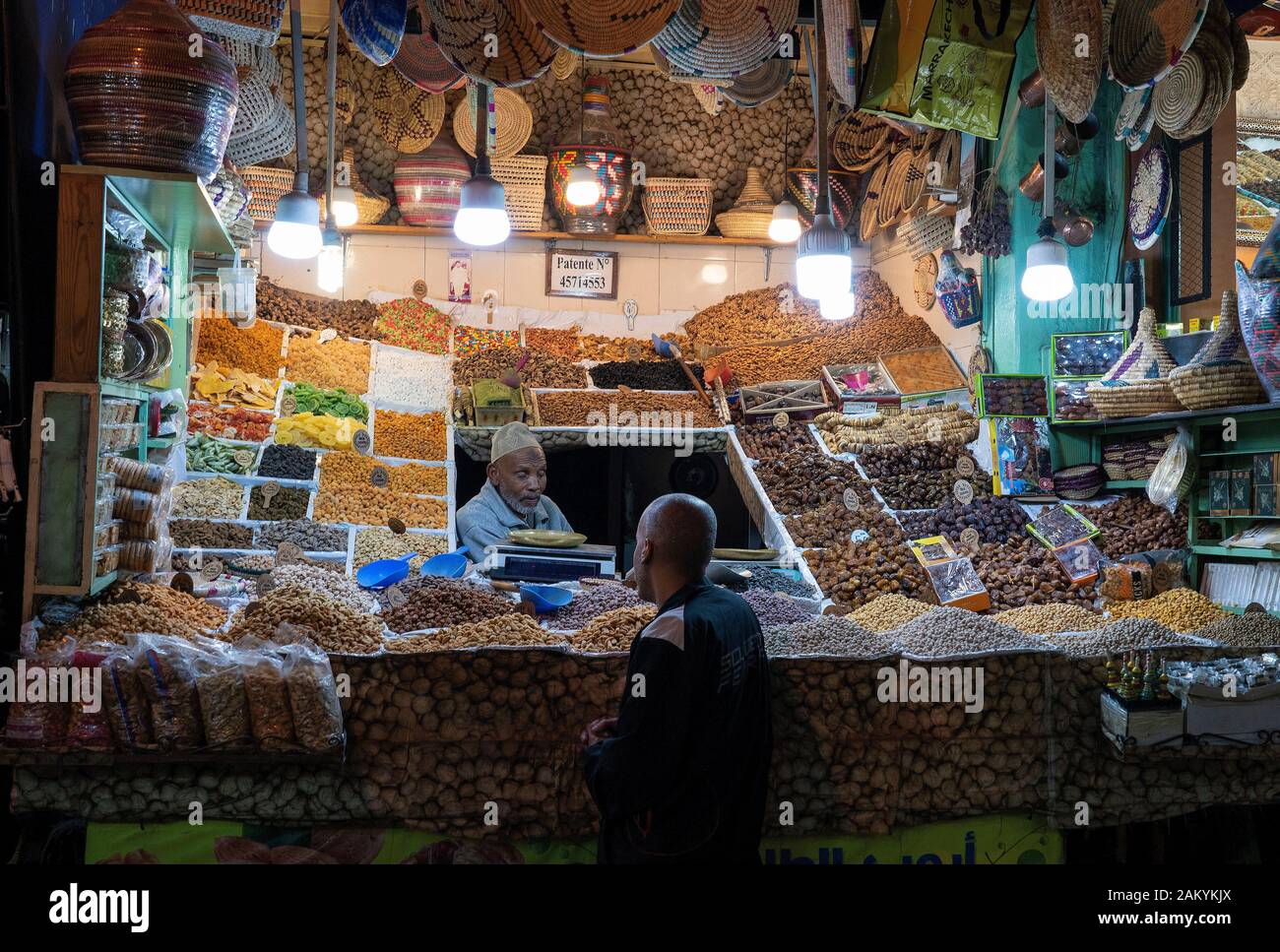 Fruit and nut stall at the Souks,Marrakech Stock Photo - Alamy