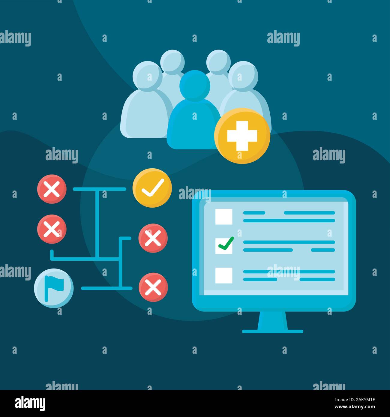 Internship program flat concept vector icon. Employee attracting idea ...