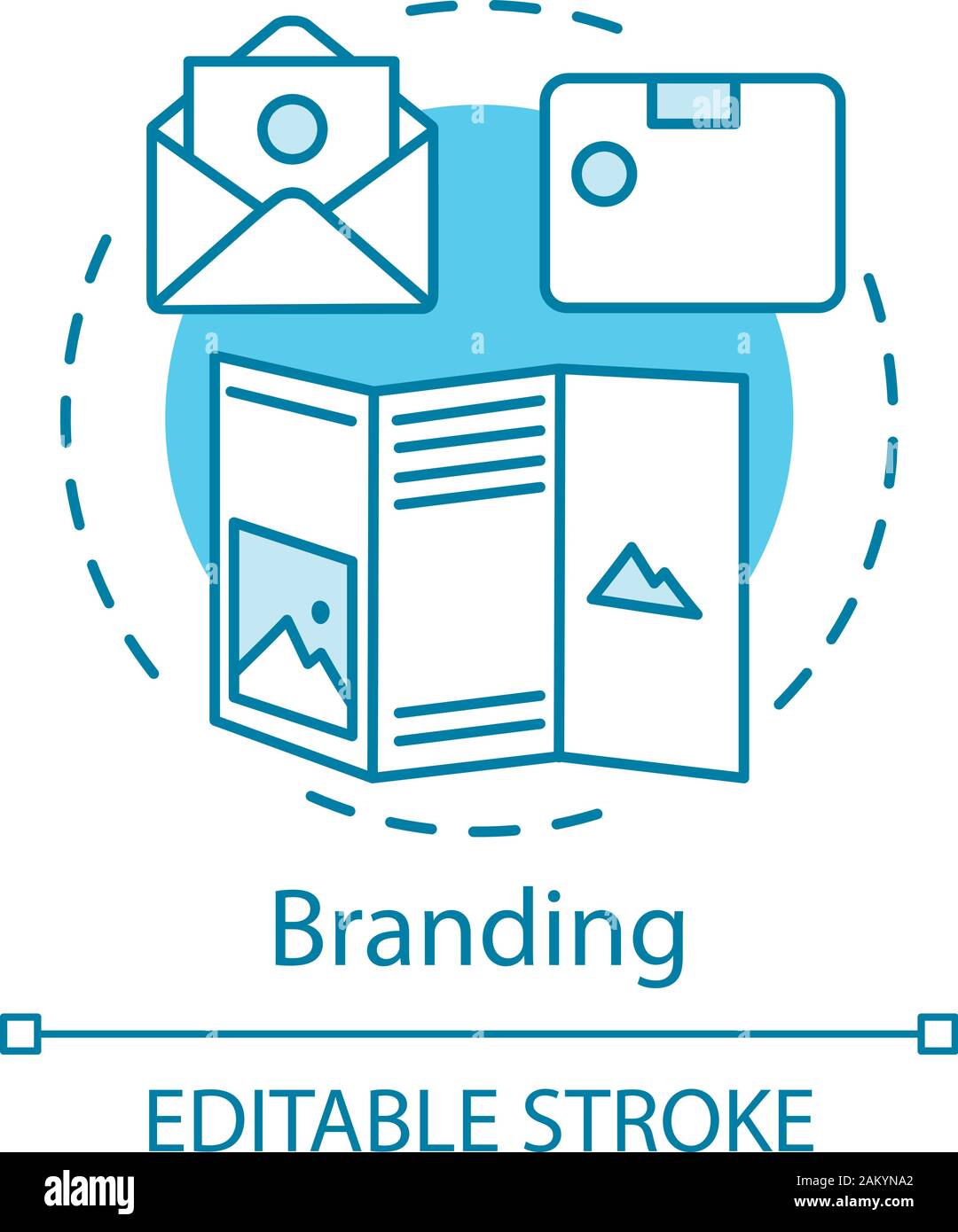 Branding concept icon. Brand management idea thin line illustration ...