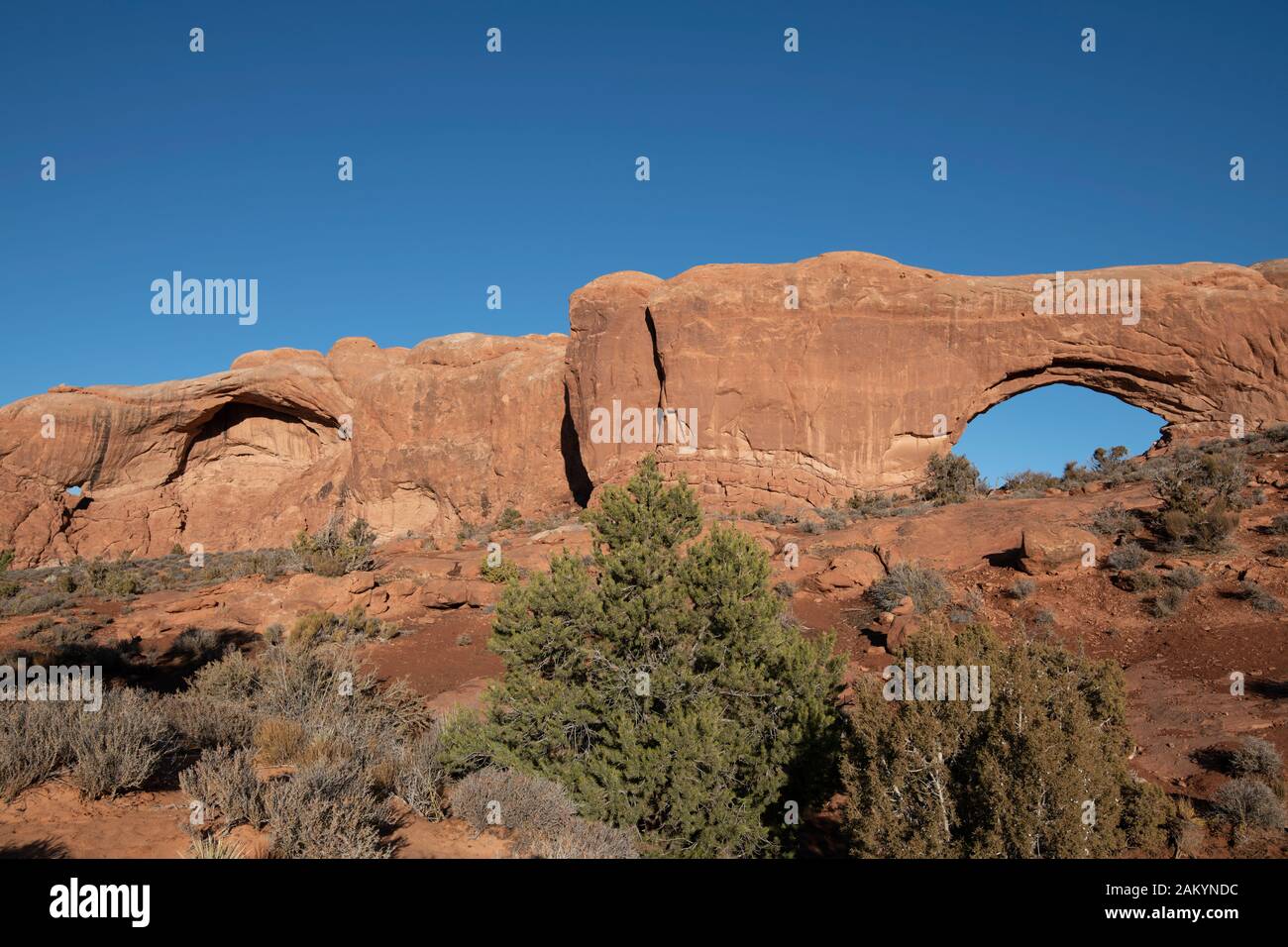 North Window Arch, Arches National Park, Moab, Utah, USA Stock Photo ...
