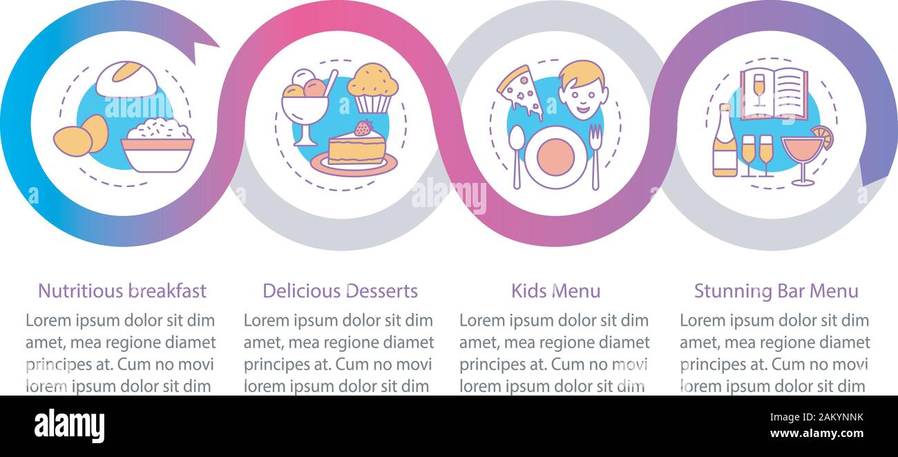 Food service vector infographic template. Cafe menu. Business ...