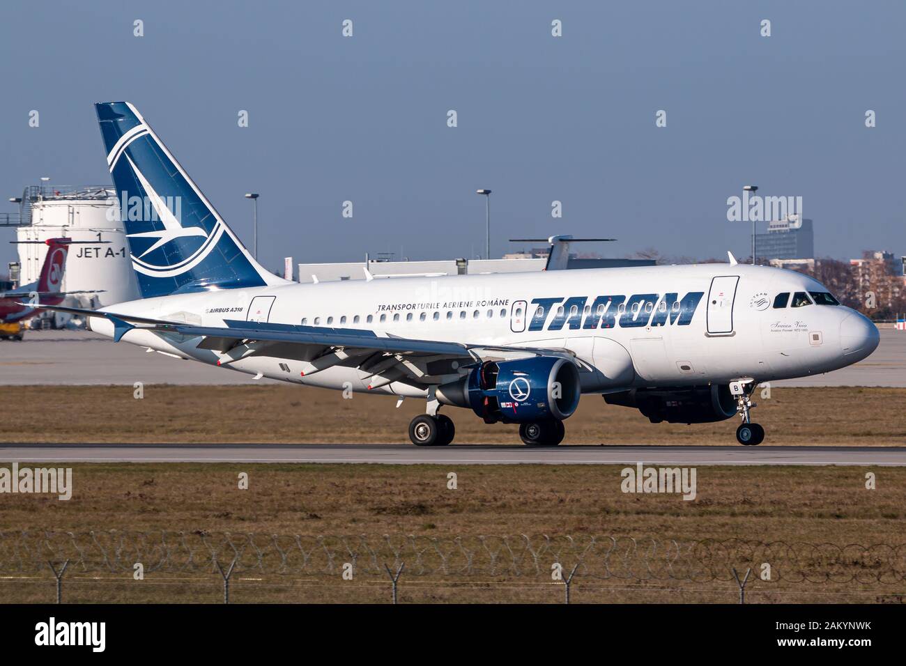 Stuttgart, Germany - November 25, 2018: Tarom Airlines Airbus A318 ...