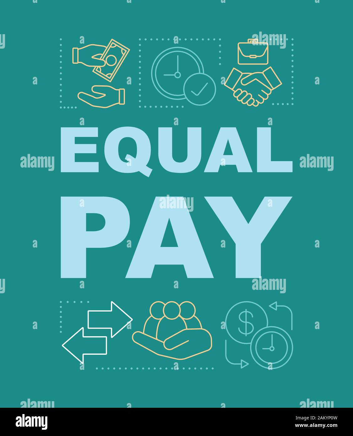 Equal Pay Word Concepts Banner Workplace Discrimination Gender Wage