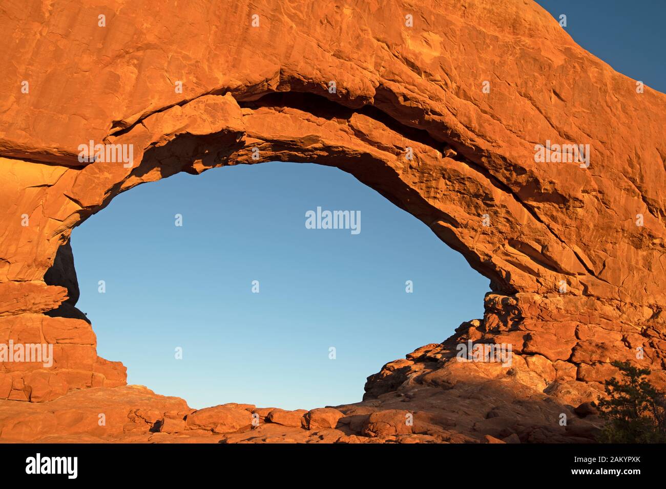 North Window Arch, Arches National Park, Moab, Utah, USA Stock Photo ...