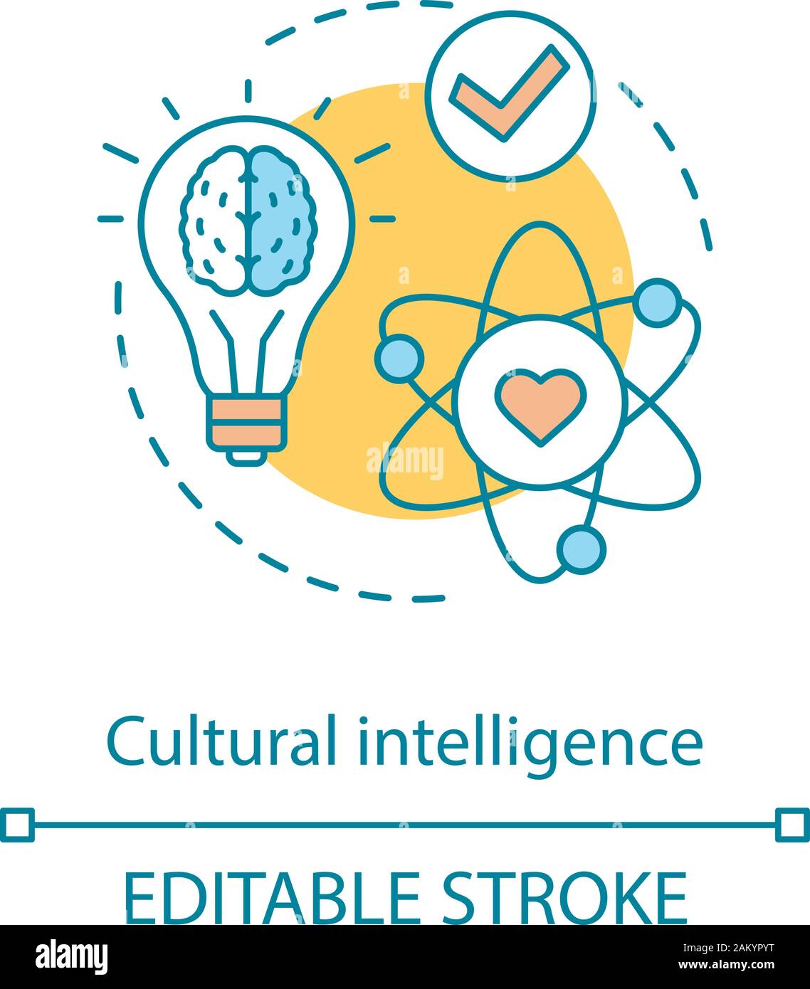 Cultural intelligence concept icon. Corporate social responsibility ...