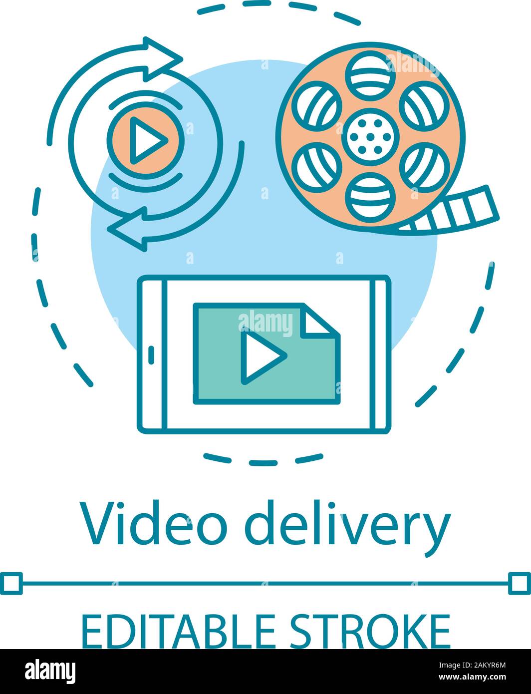 Icon film distribution Stock Vector Images - Alamy